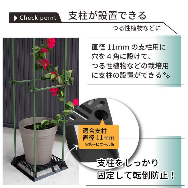 daim ブラックベース 28cm 5個フラワースタンド 鉢スタンド 鉢置き台 カーメン君 プランター 台 スタンド 根腐れ防止 通気 排水 第一ビニール : 48430-5 : ダイム ...