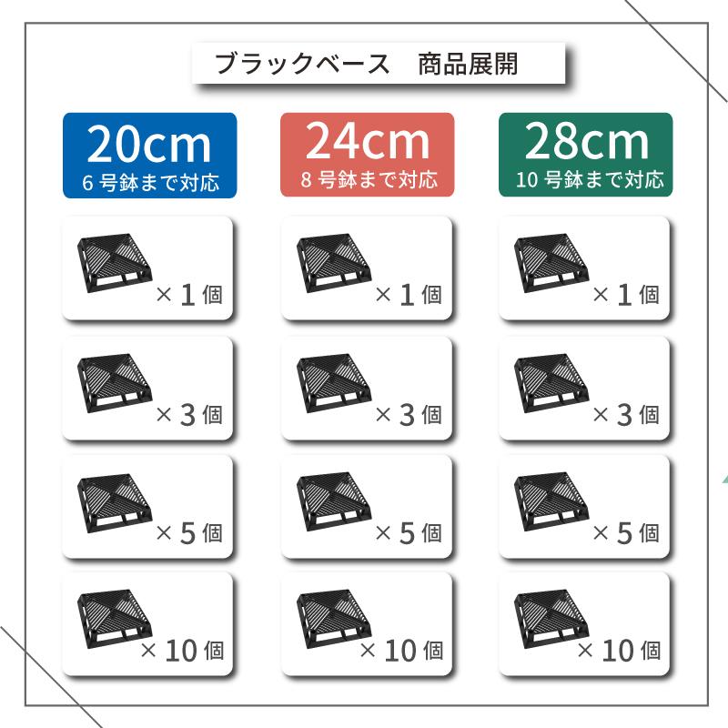 DAIM daim ブラックベース 28cm フラワースタンド 鉢スタンド 鉢置き台 カーメン君 プランター 台 スタンド 根腐れ防止 通気 排水 第一ビニール : ダイムファクトリー ...