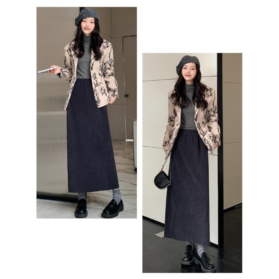 秋冬 スカート 裏起毛 高身長 低身長 Iライン 極暖 裏起毛 スリット 楽ちん レディース ナロースカート ロングスカート ロング丈 裏起毛スカート :aimas537755:DAIM ...