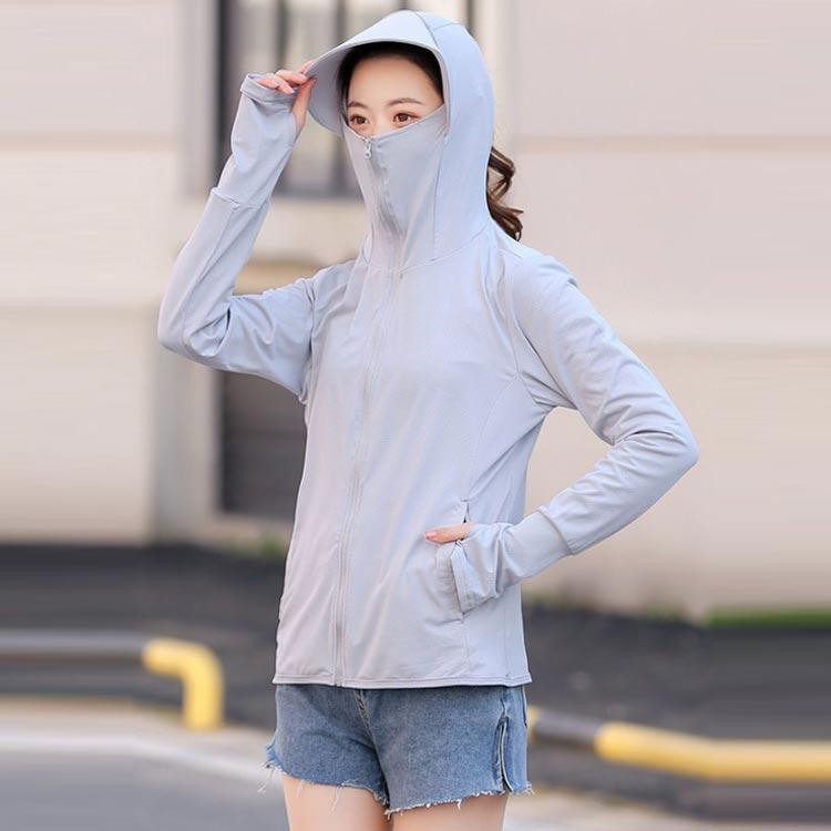 レディース ストレッチ・通気．冷感!つば広 フード付き ラッシュガード UVパーカー パーカー uvカット ジップアップ メッシュ 伸縮性 ストレッチ : DAIM STORE - 通販 ...