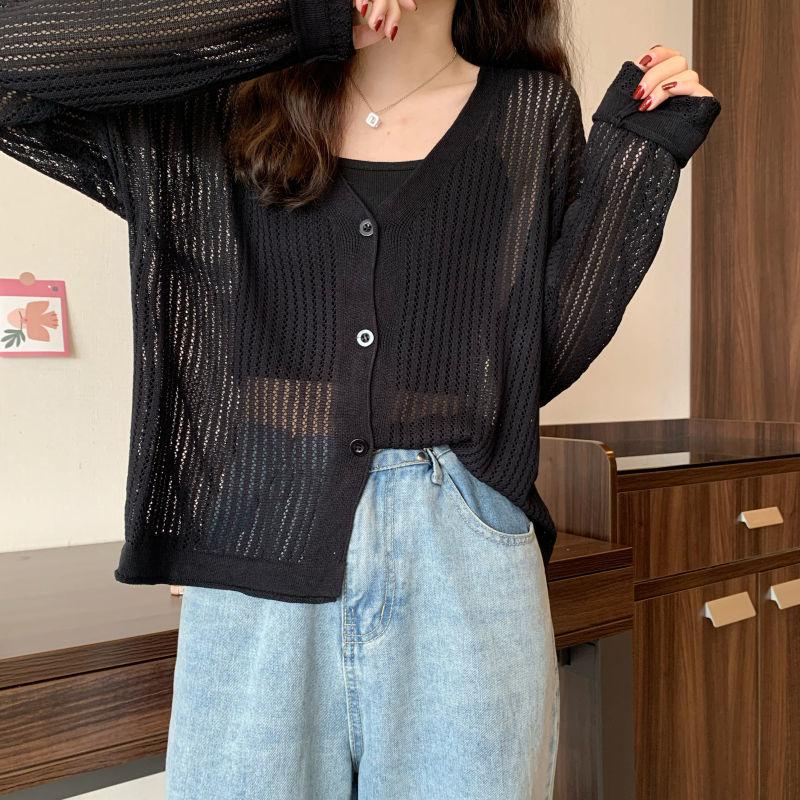 送料無料 カーディガン UVカット 薄手 透け感 プチプラ 大きいサイズ レディース 春夏 オフィス 長袖 ゆったり 無地 Vネック 日焼け防止 日焼 : DAIM STORE - 通販 ...