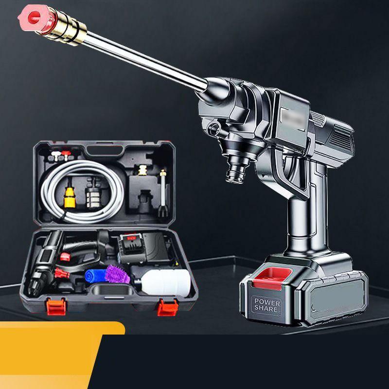 バッテリー2個付き ポータブルウォッシャー 高圧洗浄機 コードレス 充電式 小型 軽量 業務用 家庭用 掃除用品 洗車 強力噴射 充電式高圧洗浄機 外 : DAIM STORE - 通販 ...