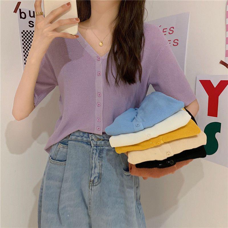 薄手ニット カーディガン 半袖 レディース トップス 夏 UVカット サマーカーディガン サマーニット Vネック おしゃれ 大きいサイズ ナチュラル : DAIM STORE - 通販 ...