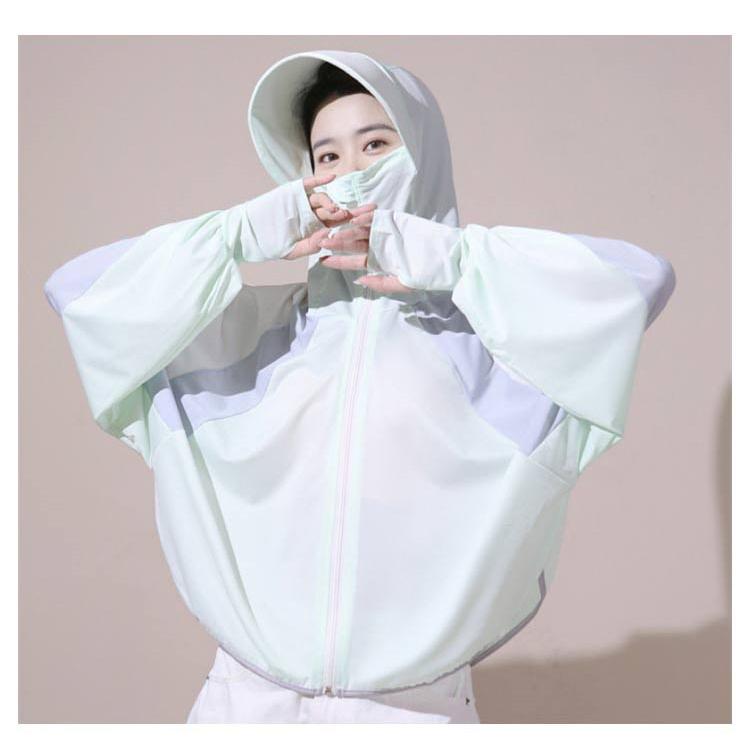 長袖 パーカー ラッシュガード レディース 接触冷感 uvカット 配色 UV UPF50 ジップアップ 通気性 ストレッチ 涼しい 日焼け防止 : DAIM STORE - 通販 ...