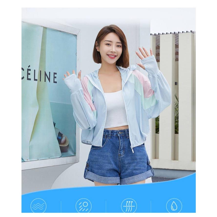 長袖 パーカー ラッシュガード レディース 接触冷感 uvカット 配色 UV UPF50 ジップアップ 通気性 ストレッチ 涼しい 日焼け防止 : DAIM STORE - 通販 ...