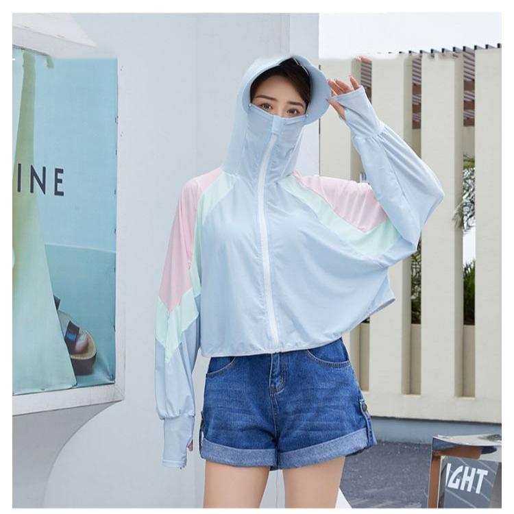 長袖 パーカー ラッシュガード レディース 接触冷感 uvカット 配色 UV UPF50 ジップアップ 通気性 ストレッチ 涼しい 日焼け防止 : DAIM STORE - 通販 ...