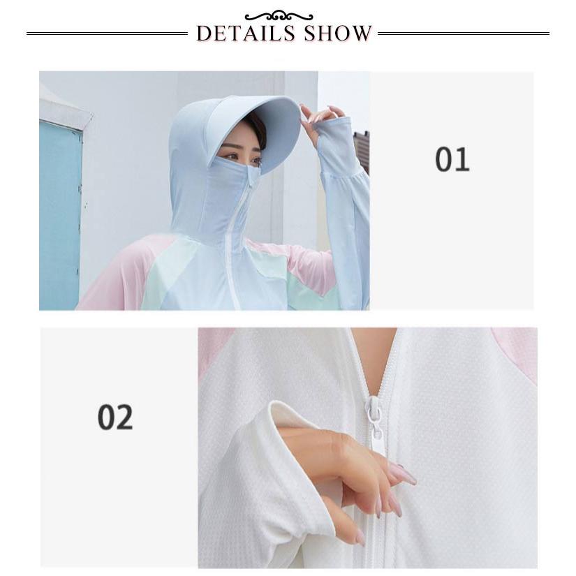 長袖 パーカー ラッシュガード レディース 接触冷感 uvカット 配色 UV UPF50 ジップアップ 通気性 ストレッチ 涼しい 日焼け防止 : DAIM STORE - 通販 ...