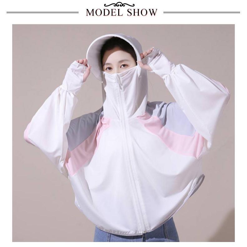 長袖 パーカー ラッシュガード レディース 接触冷感 uvカット 配色 UV UPF50 ジップアップ 通気性 ストレッチ 涼しい 日焼け防止 : DAIM STORE - 通販 ...