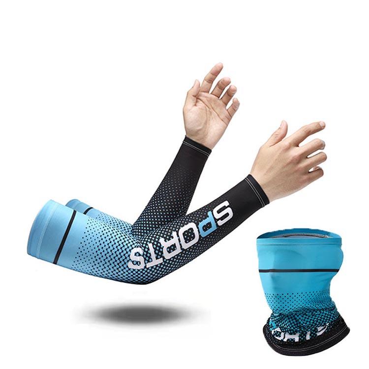 アームカバー 冷感 フェイスカバー 紫外線対策 野外 2点セット UVカット アイスシルク ストレッチ 伸縮 自転車 真夏 メンズ 暑さ対策 スポーツ : DAIM STORE - 通販 ...