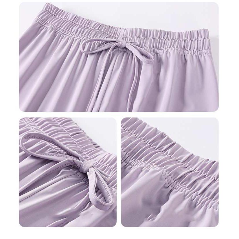 冷感 レディース 薄手 春夏 ひんやり 全5色 UVカット ワイド ワイドパンツ 接触冷感 きれいめ 涼感 旅行 ルームウェア イージーパンツ : DAIM STORE - 通販 ...