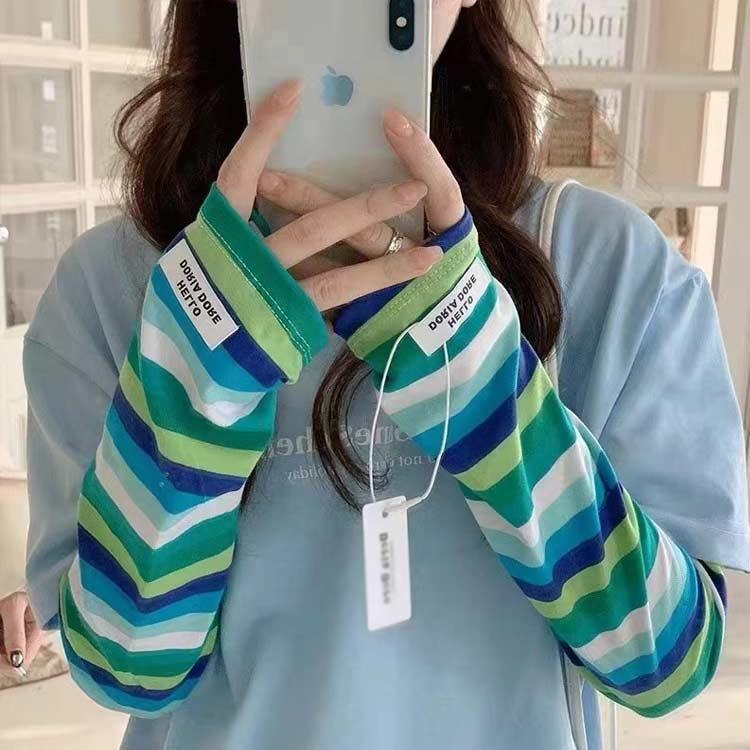 UVカット 腕カバー レディース 自転車 涼しい アームカバー ボーダー柄 散歩 通勤 日焼け対策 UV対策 接触冷感 指あり UVカッ : DAIM STORE - 通販 - Yahoo ...