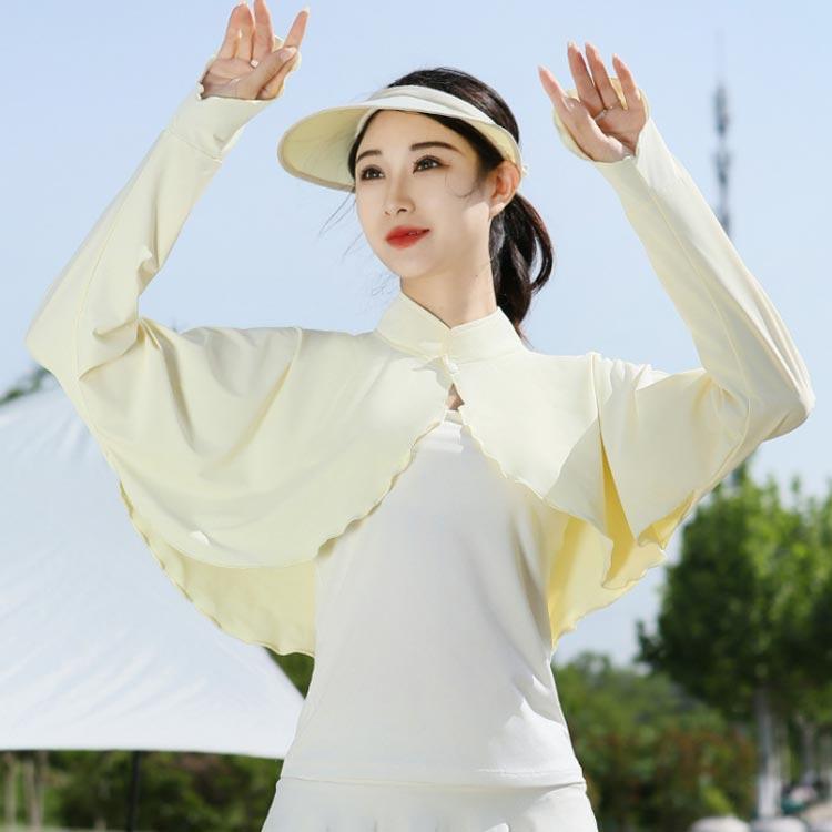 ケープ ポンチョ ショート丈 冷感 ラッシュガード UVカット UPF50 レディース 可愛い UV パーカー 立ち襟 長袖 日よけ 裾フリル マン : DAIM STORE - 通販 ...