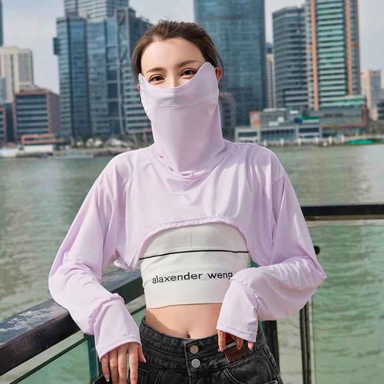 マスク 冷感 ポンチョ ケープ 指穴 UV UVカット 吸汗 レディース パーカー アームカバー 着る UPF50 ラッシュガード マント ライトア : DAIM STORE - 通販 ...