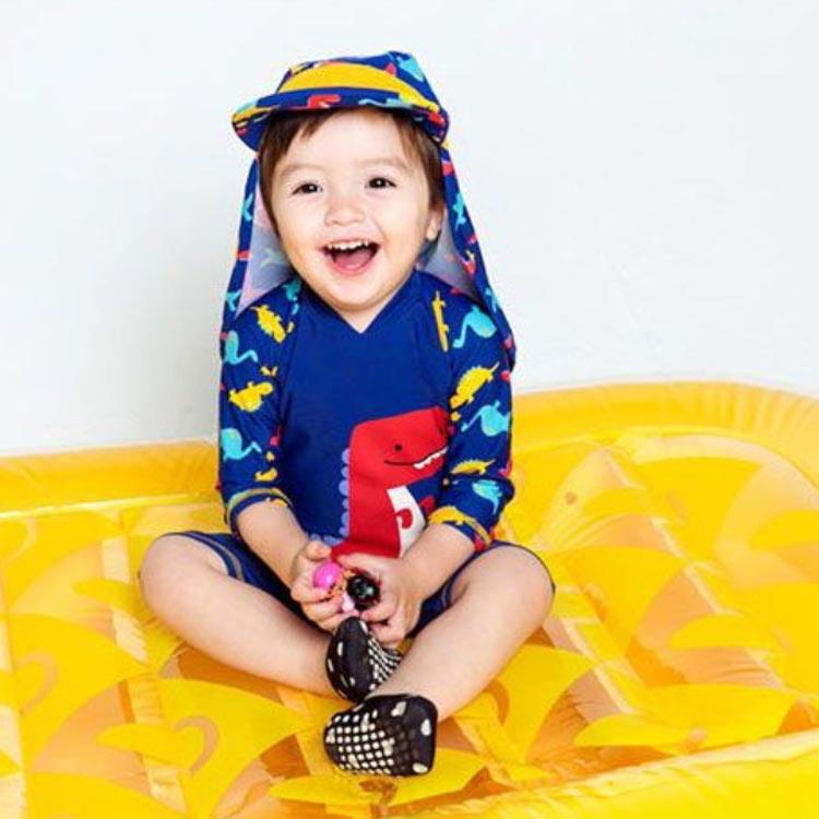 ベビー 水着 キッズ 2点セット 帽子付き UVカット ラッシュカード ロンパース 女の子 男の子 子供用 スイミング 可愛い スイムウェア 海 プー : DAIM STORE - 通販 ...