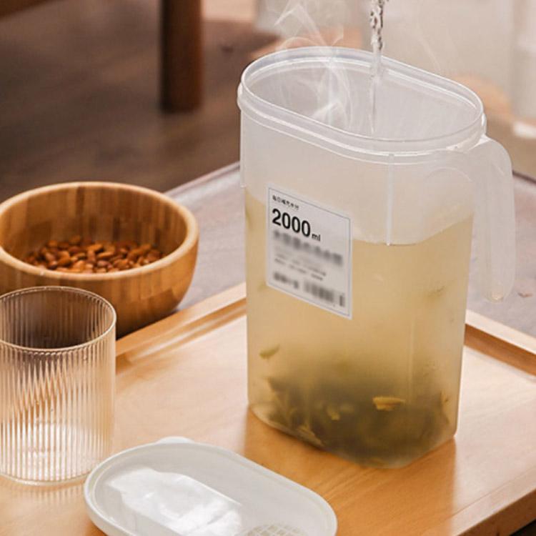 冷水筒 耐熱 ピッチャー 1.5L 2L 洗いやすい 大容量 熱湯OK 冷水ポット プラスチック お洒落 麦茶ポット 水差し ドリンクポット ワンプッ : DAIM STORE - 通販 ...