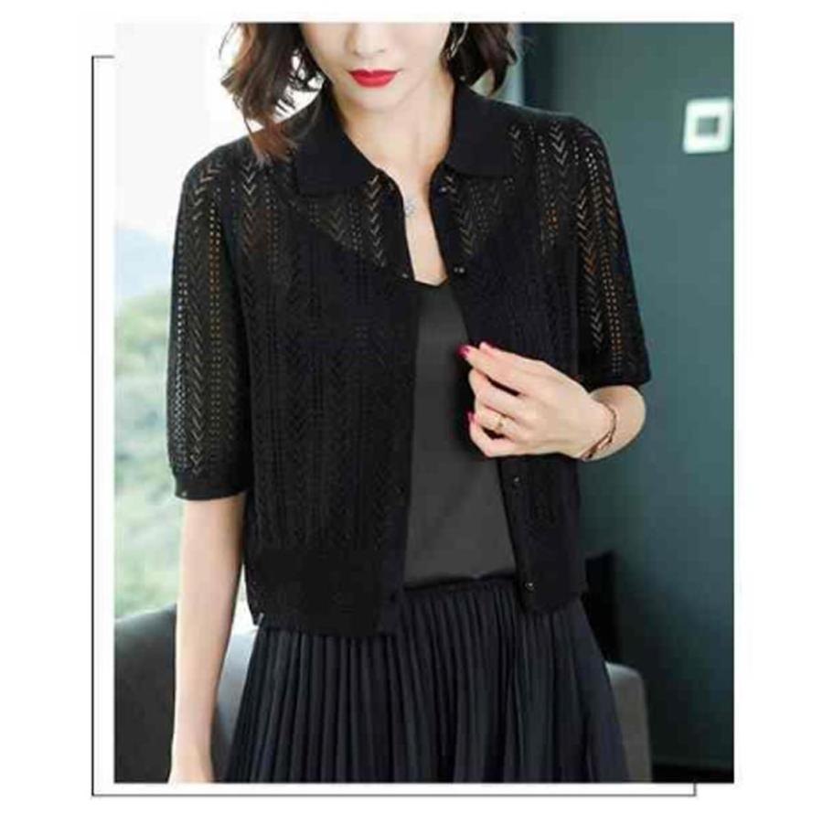 サマーニット uvカット ストレッチ シアーカーディガン カーディガン レディースショート丈 夏 冷感 ショートカーディガン 長袖 ボレ : DAIM STORE - 通販 - Yahoo ...