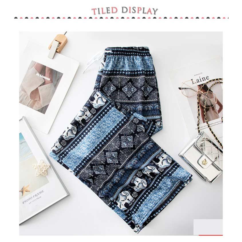 ロングパンツ レディース ルームウェア アジアン 薄手 タイパンツ 春夏 ヴィンテージ ワイドパンツ 部屋着 軽い ストレート エスニック カジュアル :rabub689132:DAIM ...