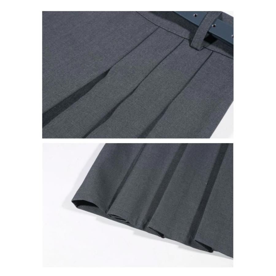 黒 スーツスカート プリーツスカート ミモレスカート aライン スカート レディース 制服 事務服 大きいサイズ OL 秋 通勤 膝下 オフィス フレ :yuzuc640926:DAIM ...