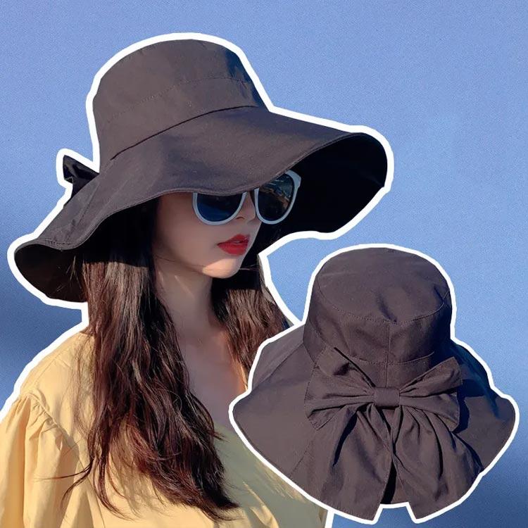 UVカット UV UVハット レディース ハット 日よけ ワイヤー入り 深め 春 あご紐付き 折りたたみ リボン付き 帽子 遮光 夏 春夏 日除け帽子 : DAIM STORE - 通販 ...