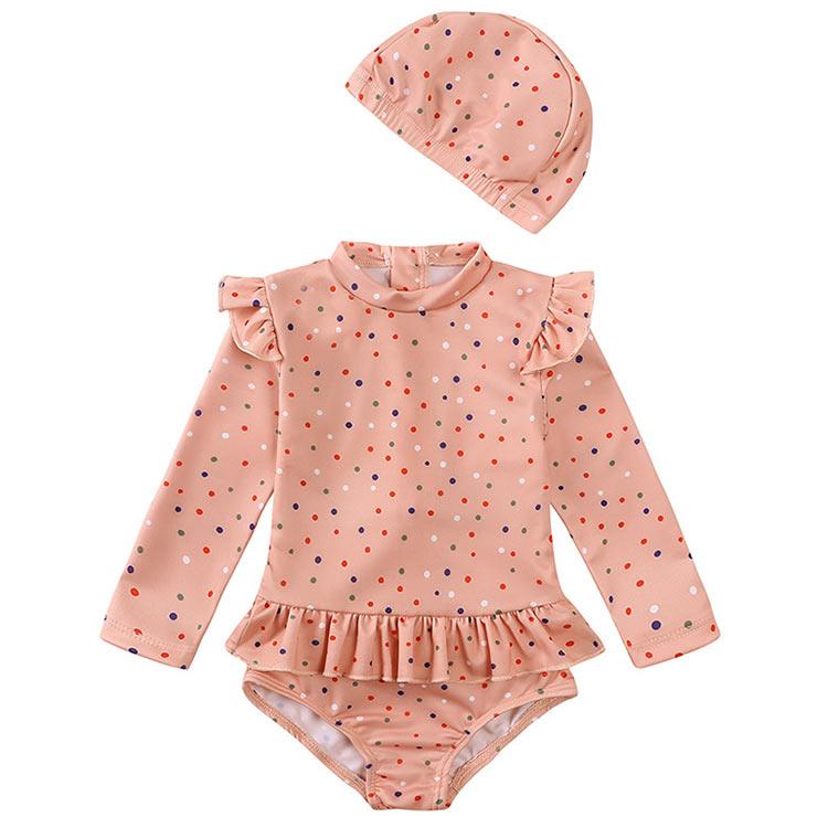 110 UPF50 キッズ 90 長袖 水着 オールインワン 子供 UVカット 紫外線対策 ガールズ 女の子 80 速乾 120 水泳帽付き 100 : DAIM STORE - 通販 ...