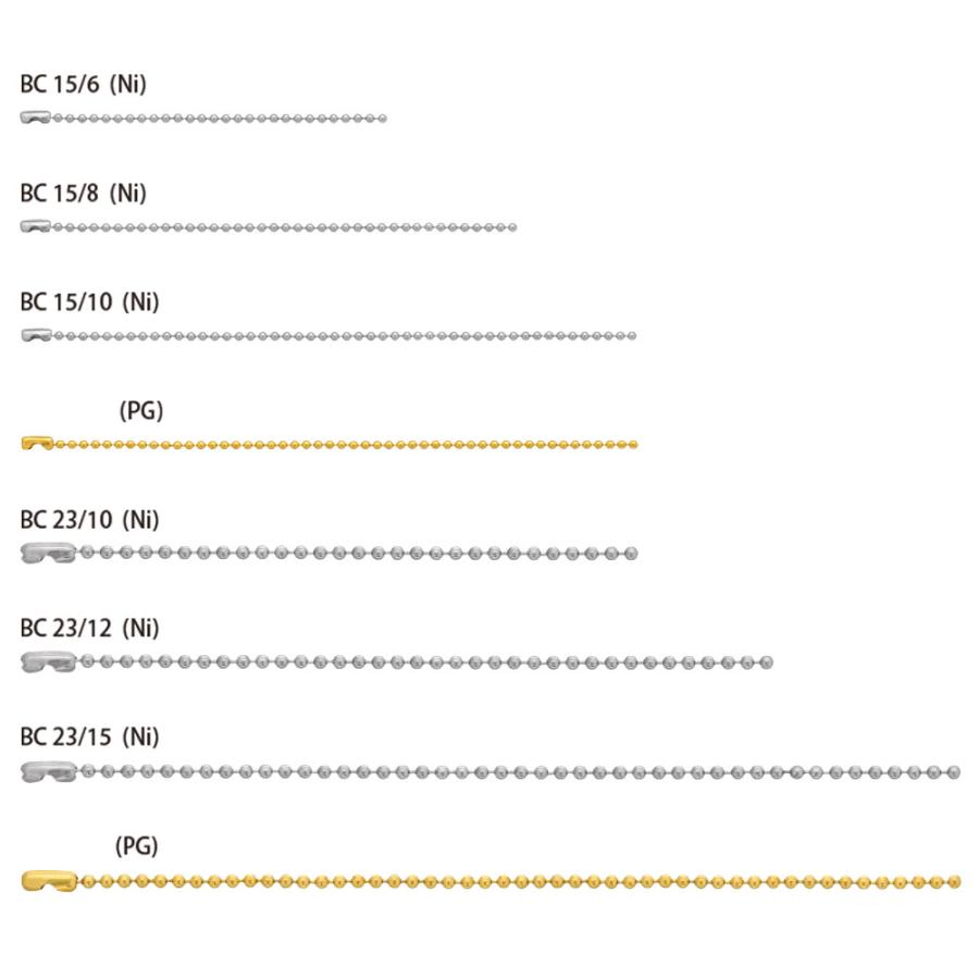 ボールチェーン コネクター付 100本入り シルバー 全長 10cm ボール外径 2.3mm キーホルダー アクセサリーパーツ ニッケル BC23/10cm : 大王製作所Yahoo店 ...