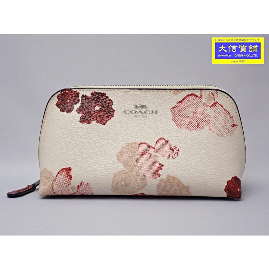 COACH コーチ コスメポーチ F39057 フローラルプリント 中古A- 【送料無料】 A-8105 : 大信質舗ヤフー店 - 通販 ...