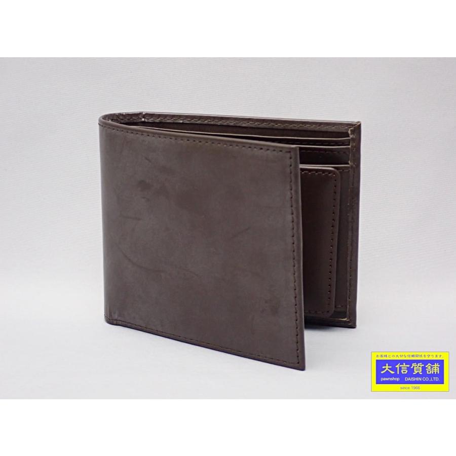 MONTE SPIGA モンテスピガ 二つ折りコンパクト財布 ブライドルレザー ダークブラウン 中古A 【送料無料】 A-8380 : 大信質舗ヤフー店 - 通販 - Yahoo!ショッピング