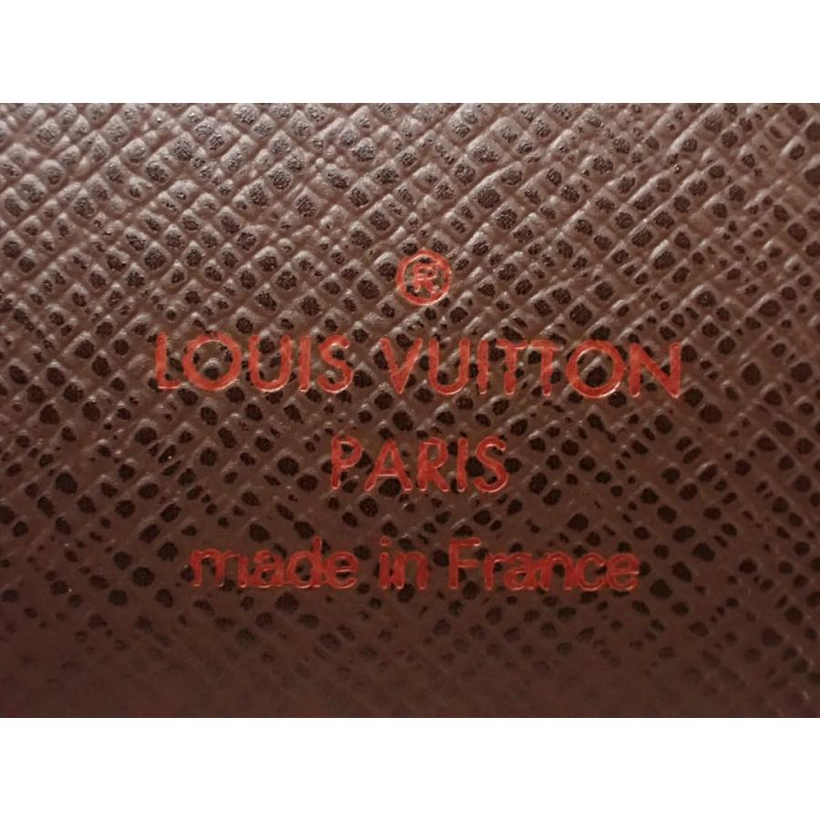 LOUIS VUITTON ルイ ヴィトン ダミエ エベヌ ポルトフォイユ・ブラザ N60017 二つ折り長財布 SP1087 中古B+ ...