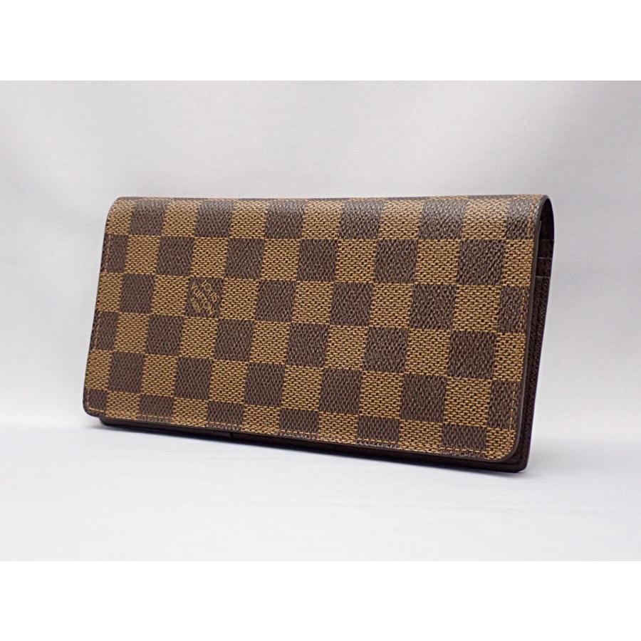 LOUIS VUITTON（ルイ・ヴィトン） ルイ ヴィトン ダミエ エベヌ ポルトフォイユ・ブラザ N60017 二つ折り長財布 ...