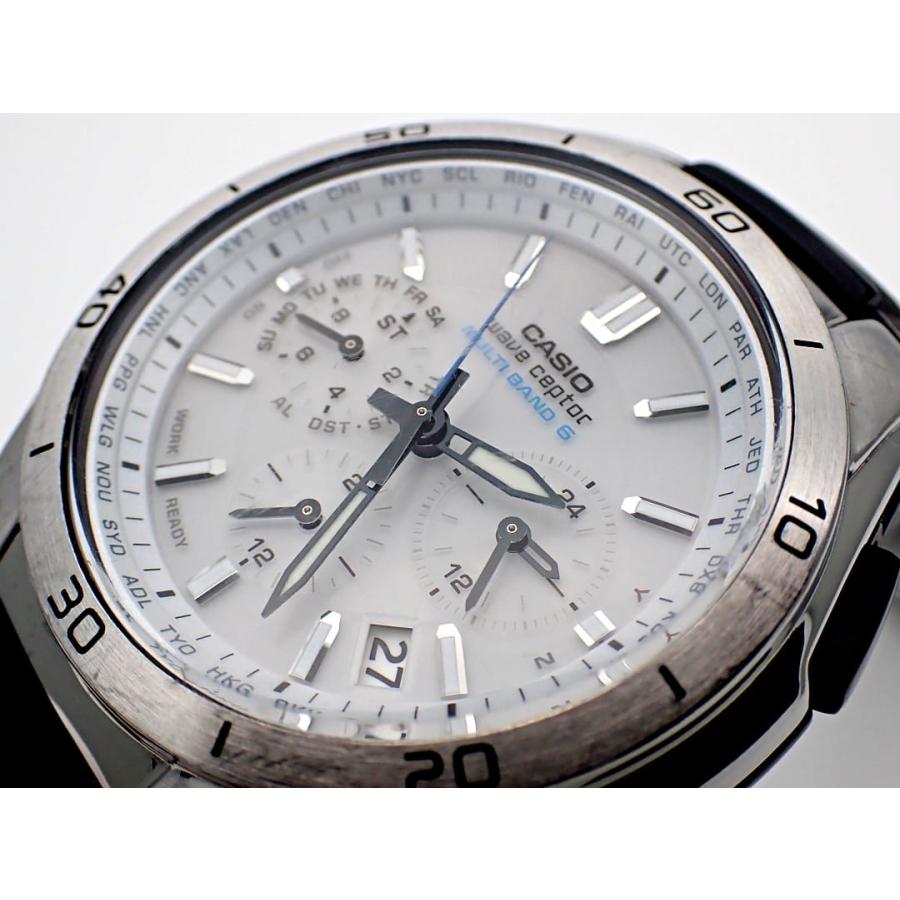 ソーラークロノグラフ（wave ceptor） CASIO カシオ WAVE CEPTOR ウェーブ セプター ソーラークロノグラフ WVQ-M410-7AJF タフソーラー 電波 ホワイト ...
