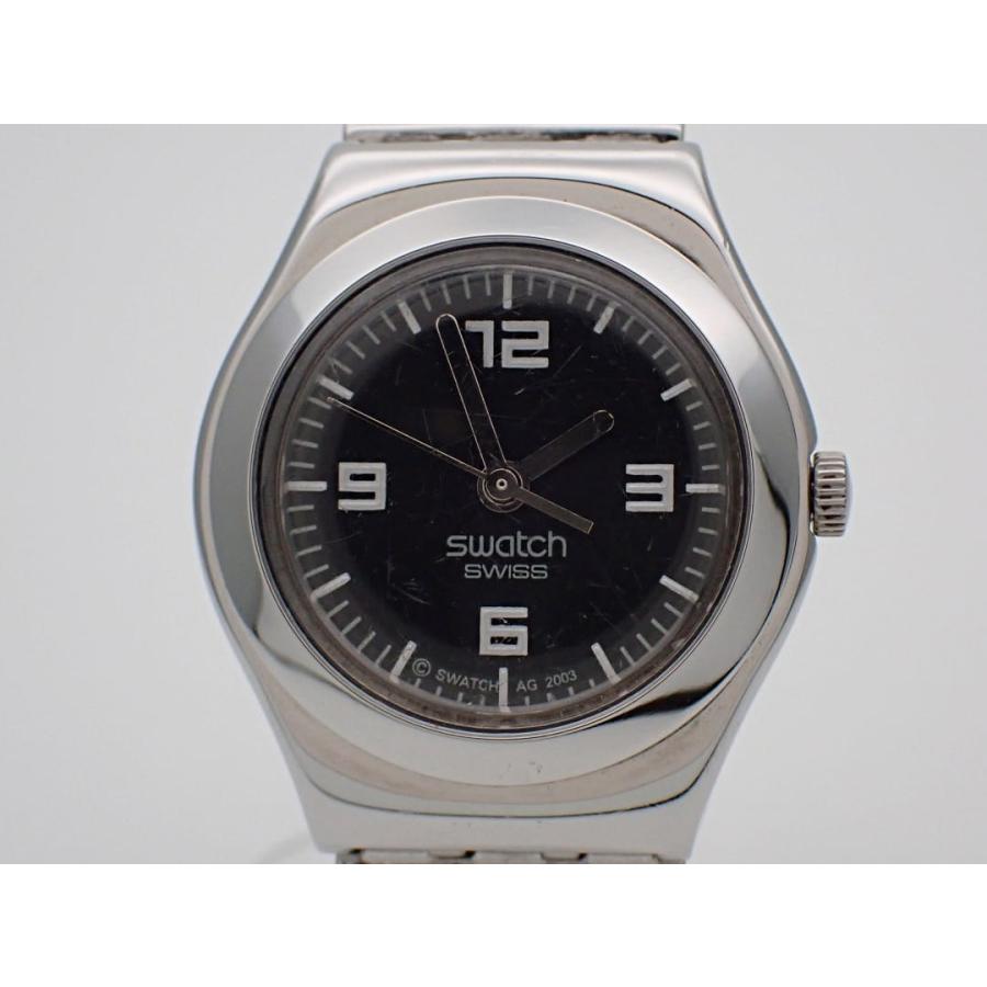 SWATCH IRONY スウォッチ レディースウォッチ SS クォーツ ブラックダイヤル 中古B 【送料無料】 B-2199 :B2199:大信質舗ヤフー店 - 通販 - Yahoo!ショッピング