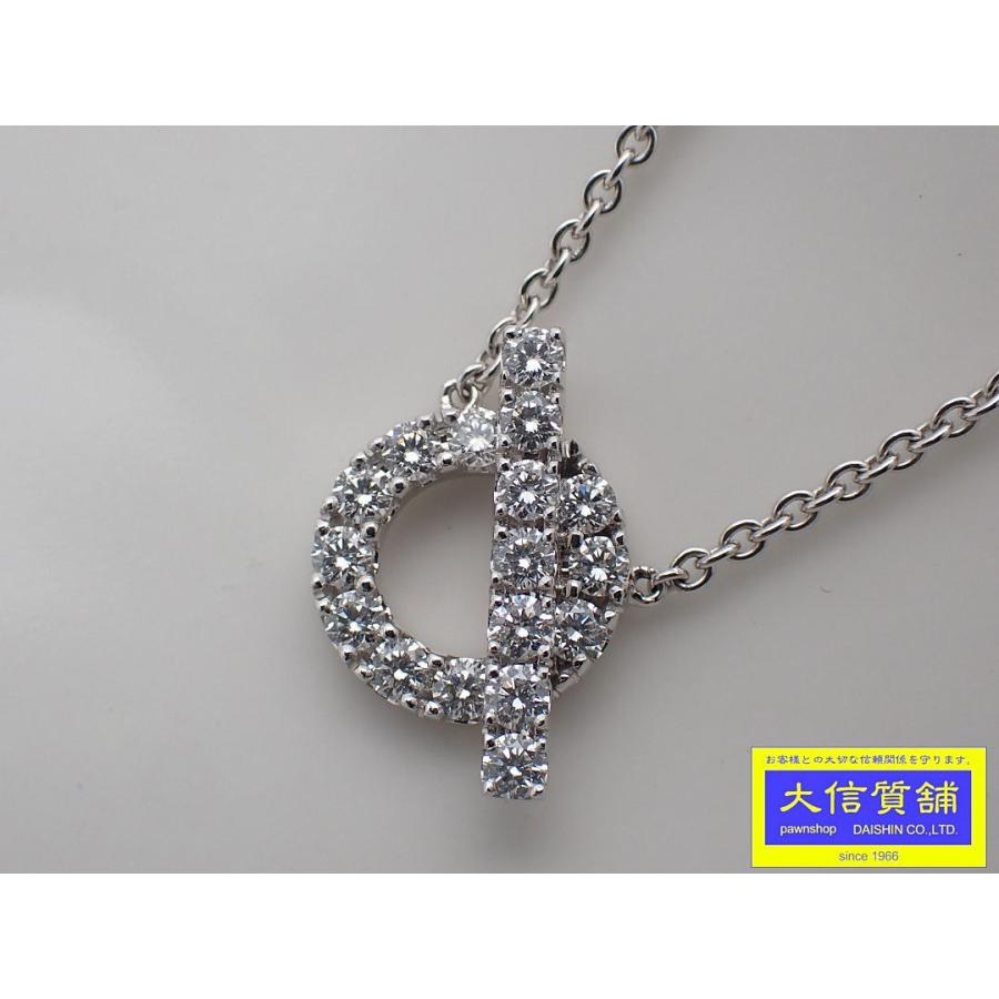HERMES エルメス K18WG ホワイトゴールド ダイヤペンダント ネックレス フィネス 39-41cm D0.46ct 4.4g 中古A 【送料無料】 C-8650 : 大信質舗ヤフー店 ...
