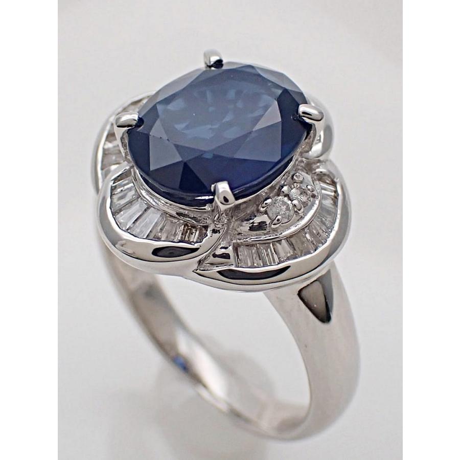Pt900 プラチナ ブルーサファイア ダイヤ リング 3.58ct 0.51ct 13号 10.5g 中古A 【送料無料】 C-8759 : 大信質舗ヤフー店 - 通販 - Yahoo!ショッピング