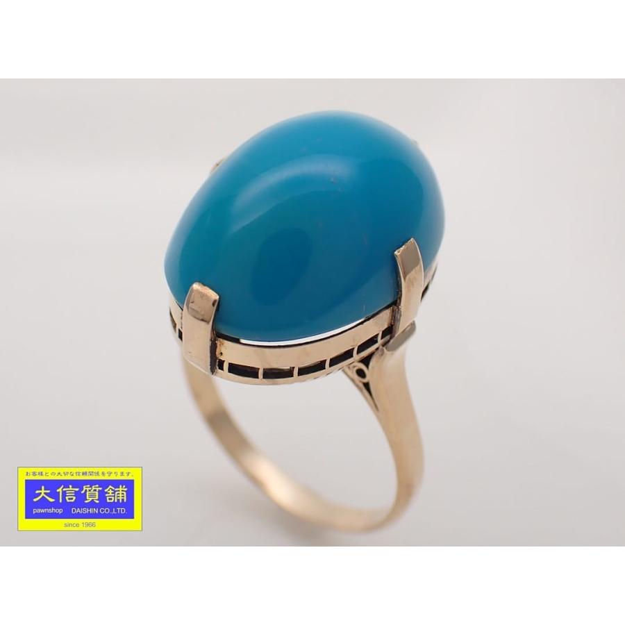 K18 イエローゴールド トルコ石リング 13号 5.94g 中古B 【送料無料】 C-9338 : 大信質舗ヤフー店 - 通販 - Yahoo!ショッピング