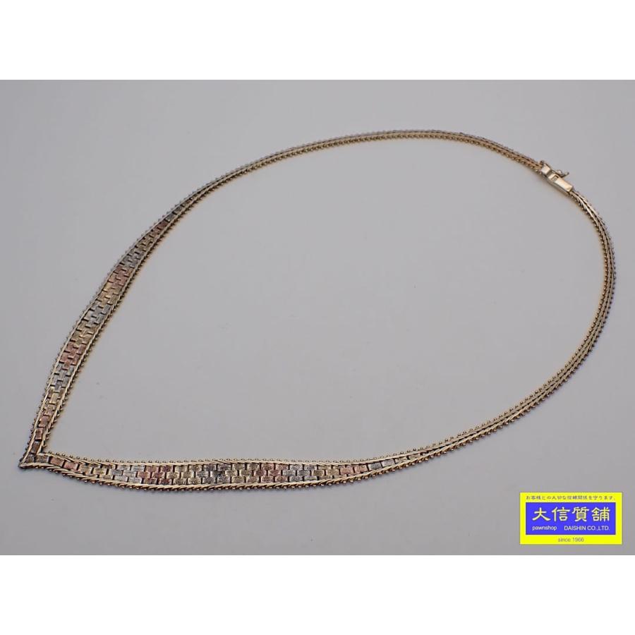 14K スリーカラーゴールド オメガネックレス ITALY 40cm 14.81g 中古B+ 【送料無料】 C-9350 : 大信質舗ヤフー店 - 通販 - Yahoo!ショッピング