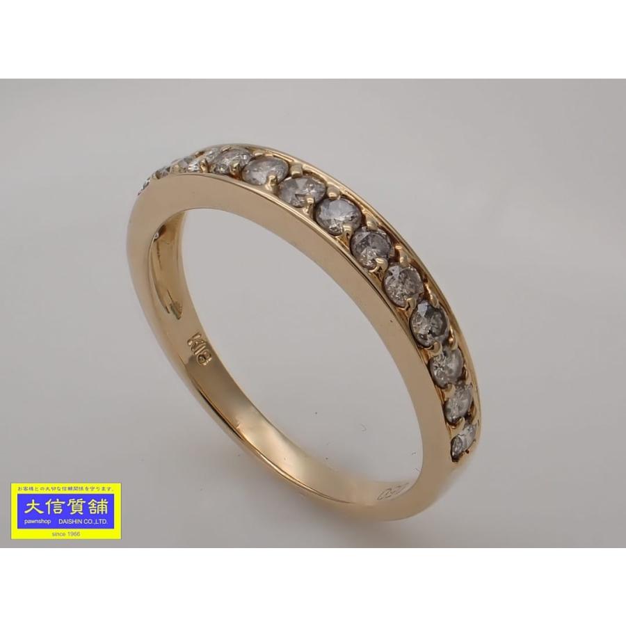 K18 イエローゴールド ハーフエタニティ ダイヤリング 0.50ct 12号 2.42g 中古A- 【送料無料】 C-9422 : 大信質舗ヤフー店 - 通販 - Yahoo!ショッピング