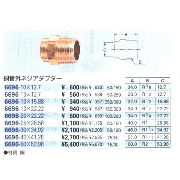 カクダイ KAKUDAI 銅管外ネジアダプター #6696-13x15.88 [142-669615] : 142-669615 ...
