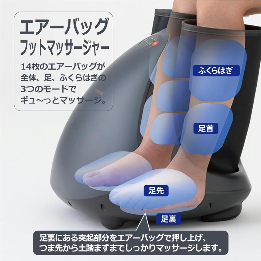 スライヴ フットマッサージャー 14枚のエアーバッグで足裏・足先からふくらはぎまでを一度に施療 MD-8708 グレー 管理医療機器 : m8708gy : THRIVE STORE - 通販 ...