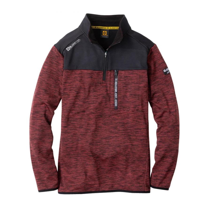 グラディエーター コーコス信岡 光吸収発熱 ハーフジップ 長袖 レッド L G-9178 作業着 作業服 秋 冬 裏ブロックフリース ストレッチ : 4536527369802 : ダイユー ...