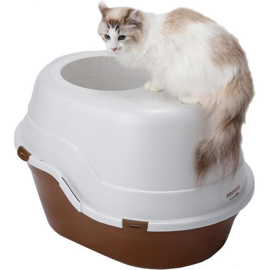 【在庫限り・即納】ペティオ(Petio) necoco 上から入る猫トイレ ブラウントイレ ペットトイレ 清潔 衛生的 飛び散りにくい 掃除 簡単 : 4903588250996 : ダイユー ...