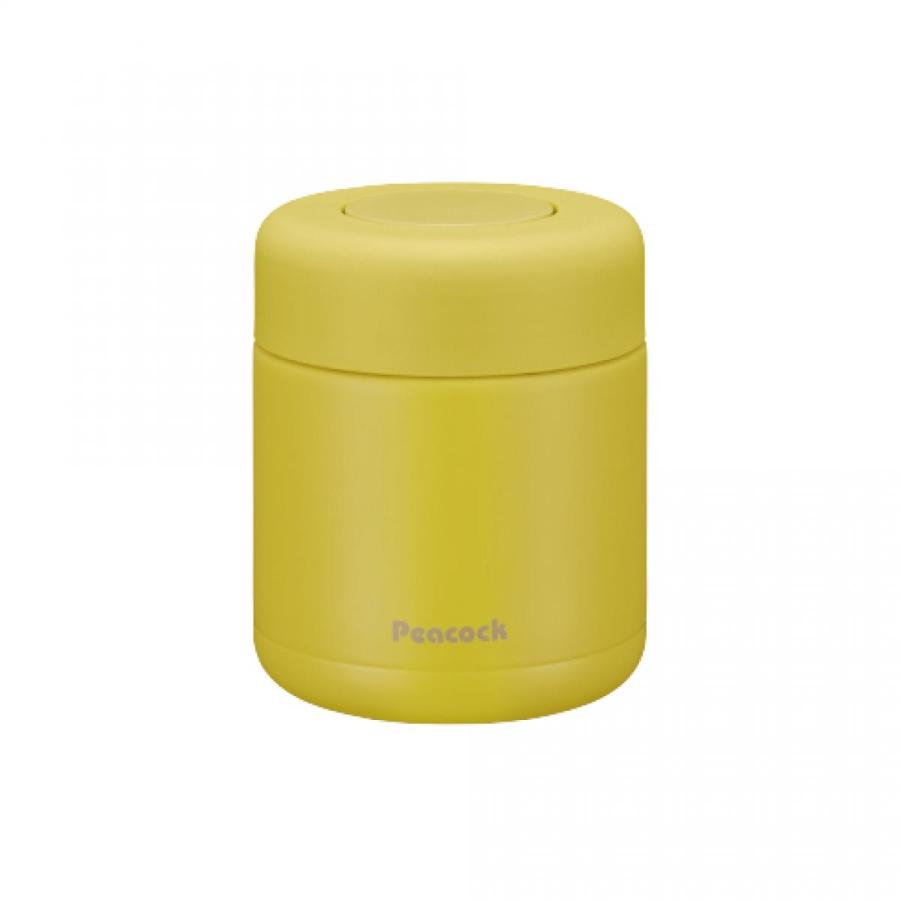 【在庫限り・即納】ピーコック ステンレスフードジャー 0.3L シトロンイエロー LKD-30 スープジャー 弁当ランチ お手入れ簡単 ...
