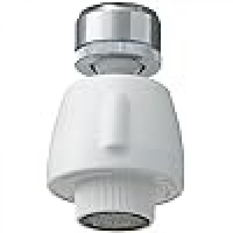 SANEI キッチンシャワー 節水35% 首ふり360度回転式 ストレート・シャワ切替式 アダプター付 PM254 ホワイト : 4973987800542 : ダイユーエイト.com ヤフー ...