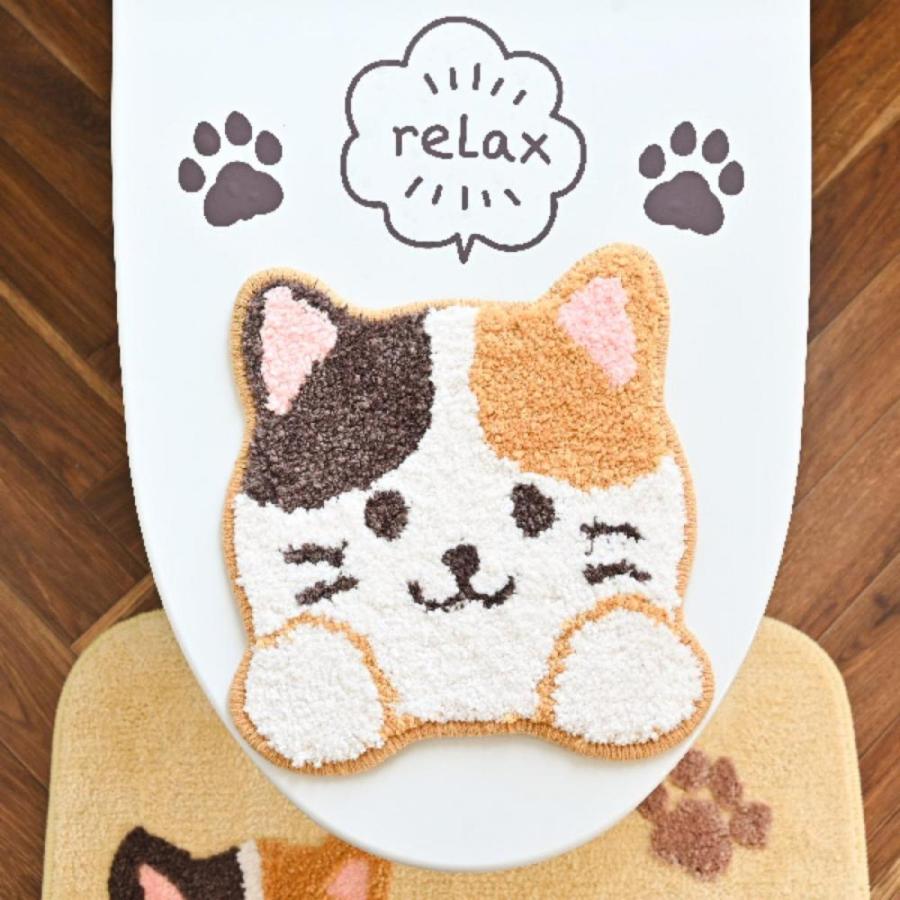 オカ ファンディットアニマル デコレーションマスコット ベージュ ねこ 猫 トイレ 洗濯可 : ダイユーエイト.com - 通販 ...