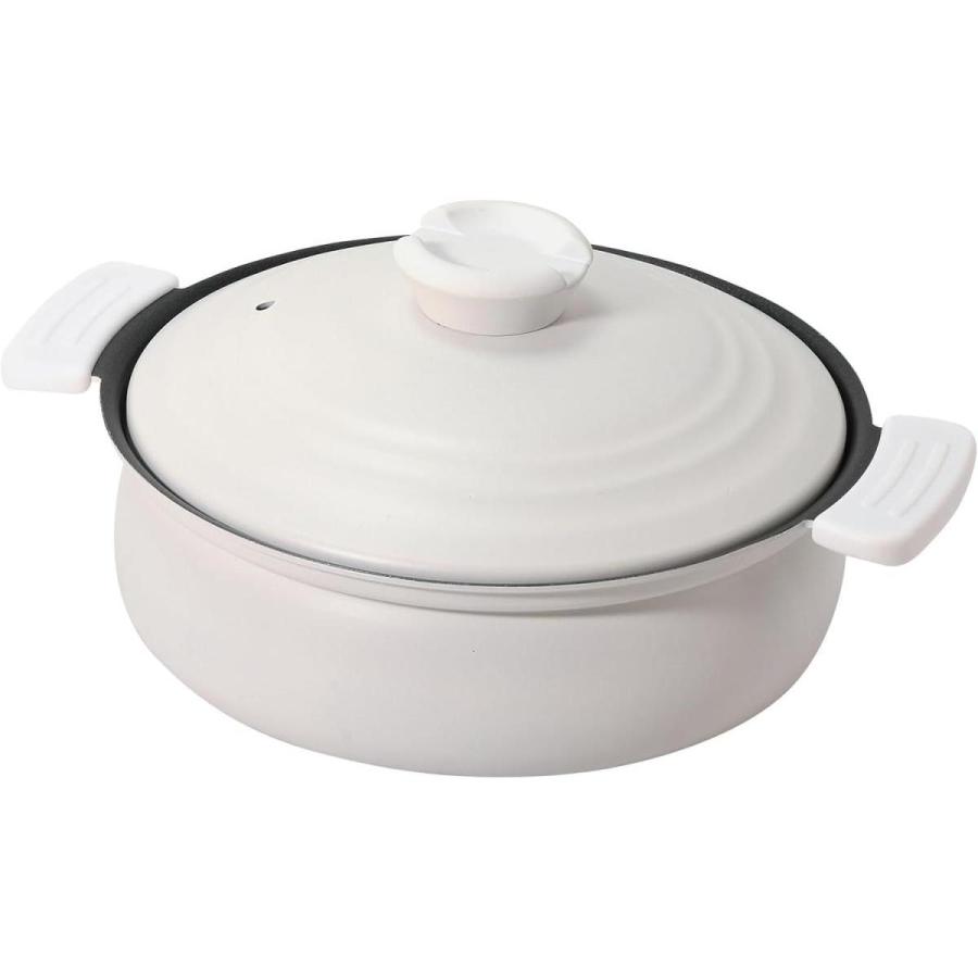 パール金属 軽量 土鍋風卓上鍋 20cm IH対応 ふっ素加工 ホワイト HC-460 オール熱源対応 鍋 フッ素加工 白 : ダイユーエイト.com - 通販 - Yahoo!ショッピング