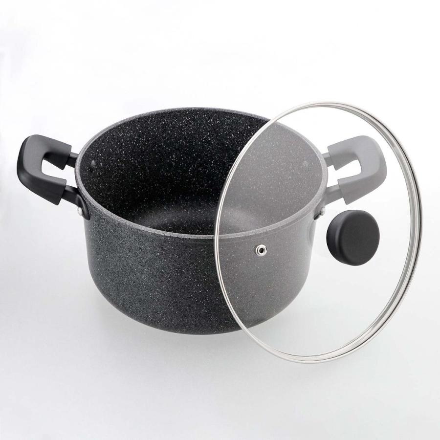 ベストコ 両手鍋 22cm IH ガス火対応 ダークグレー NM-364 ライトセンス マーブル : ダイユーエイト.com - 通販 - Yahoo!ショッピング