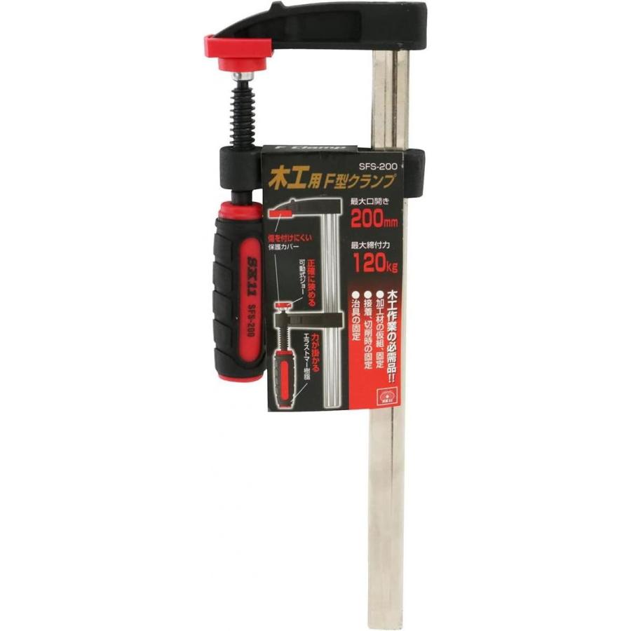 SK11 F型クランプ 最大口開き200mm ふところ深さ50mm 最大締付力120kg SFS-200 : ダイユーエイト.com - 通販 - Yahoo!ショッピング