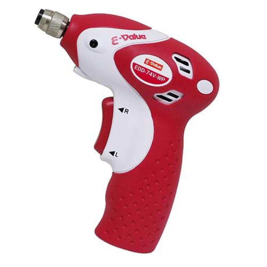 SK11 【2F】 E-Value 充電ドリルドライバー7.4V EDD-74V-WP リチウムイオンバッテリー ラバーグリップ 組み立て 日曜大工 穴あけ : ダイユーエイト.com ...