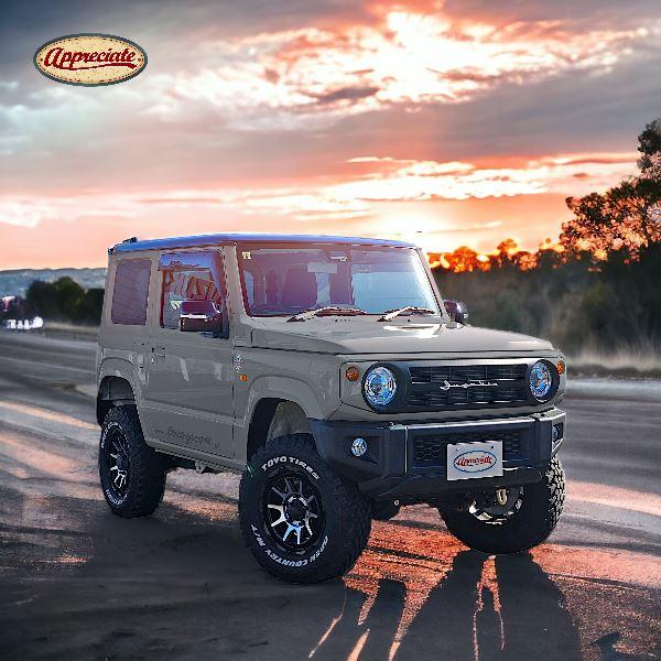 ジムニー グリル JB64W JB74W フロントグリル 国産 ABS製 appreciate アプリシェイト (JBFG : カスタムパーツ ...