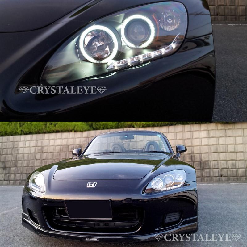 S2000 ヘッドライト AP1 AP2 前期 ダブルCCFLイカリングプロジェクターヘッドライト CRYSTALEYE (L013 : crystaleye0085 : カスタムパーツ専門店 ...
