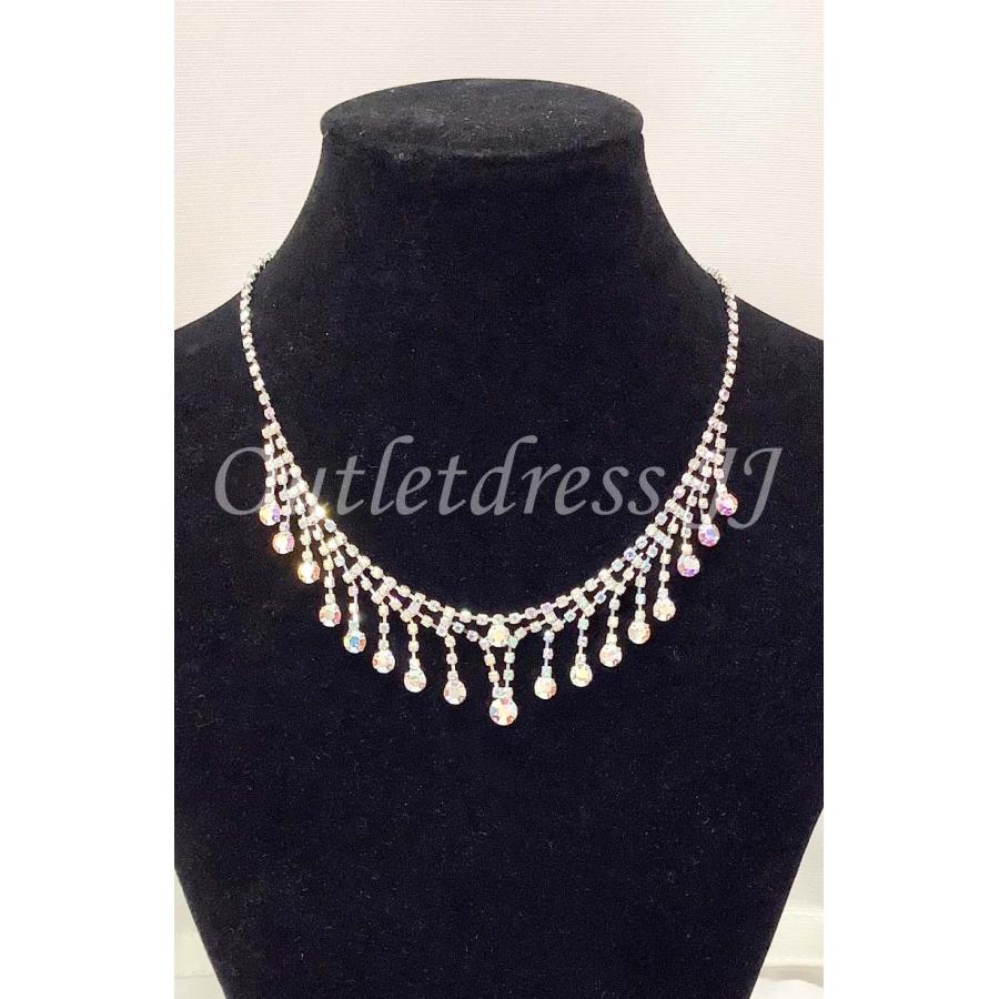 社交ダンス・ダンス衣装 アクセサリー ac9210001810589 クリスタルABラウンドチェーンネックレス 定価：9,350円 ...